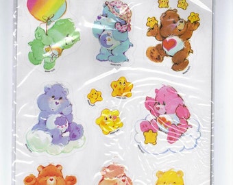 RARE LARGE Care Bear Sticker Sheet NIP