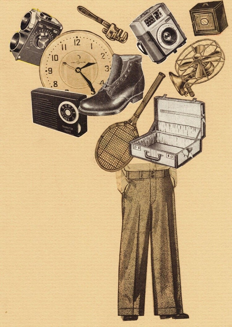 The Collector. Collage print by catwalk on Etsy