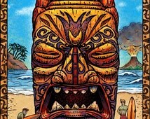 Popular items for tiki wall decor on Etsy