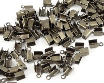 72 Brass Crimp Beads 2mm x 2mm Antique Brass Crimp Tube