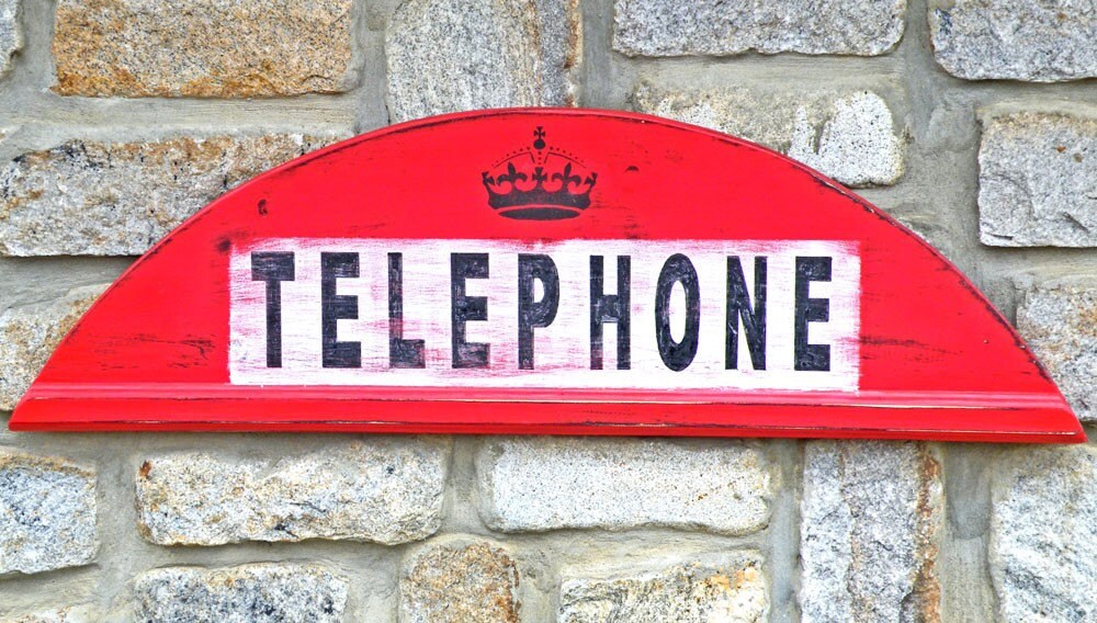 London Telephone Booth British Phone Booth Wall Sign