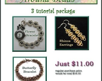 Flower Bracelet Chainmaille Tutorial by AroundBeads on Etsy
