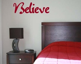 Believe wall decal | Etsy