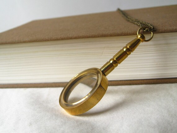 nancy drew necklace detective magnifying glass charm