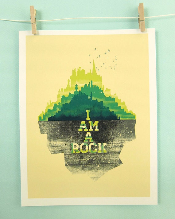 Items similar to I am a Rock Print on Etsy