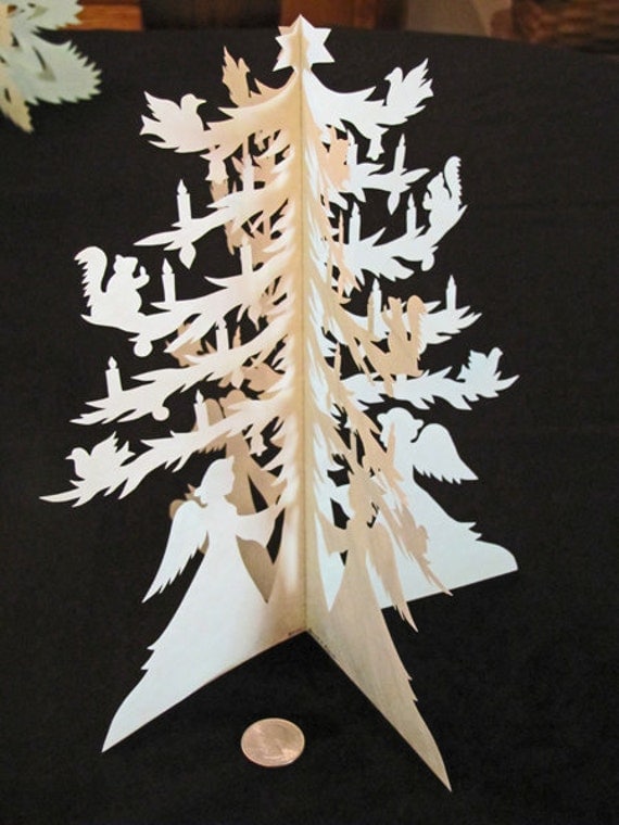 Scherenschnitte Christmas Decor Angel Christmas Tree