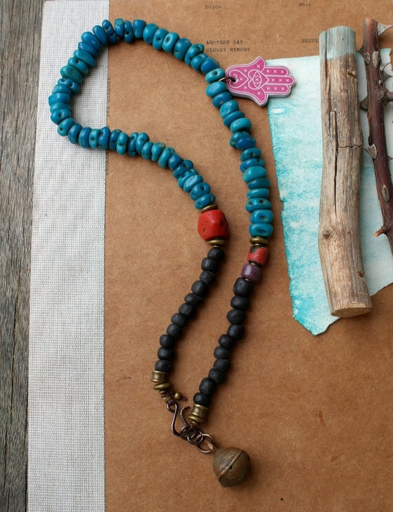 Heavy Soul Necklace by beadsnbones on Etsy