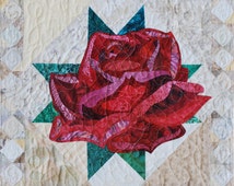 Popular items for quilt with roses on Etsy