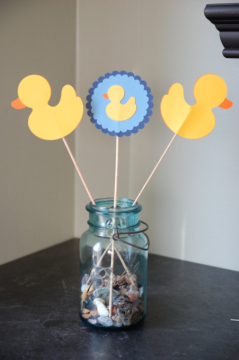 Yellow Ducky Baby Shower Centerpieces