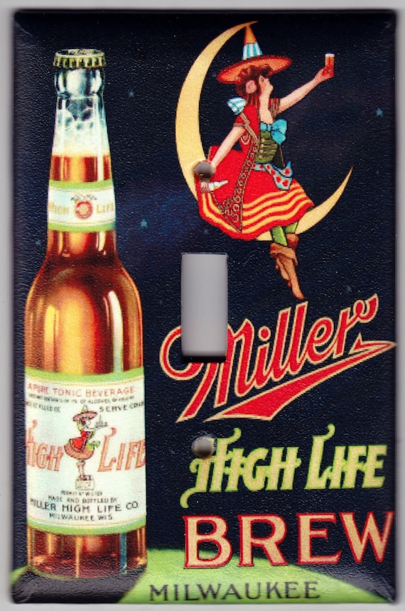 Vintage Miller High Life Beer Miller Girl Switchplate Cover