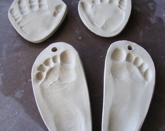 Large Mold Kit for 4 Handprint and Footprint Sprig Molds/Ornaments ...