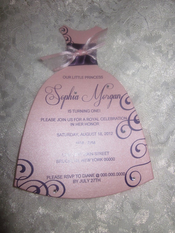 Princess Dress Shaped Invitation