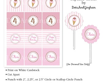 Items similar to Ice Cream Party Hat - Printable Party Hat - Printable ...