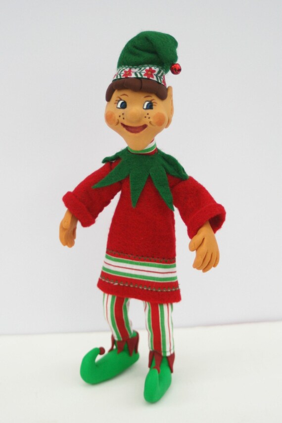 Items similar to SALE! Knee Hugger Pixie Elf Christmas Art Doll Vintage ...