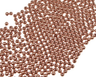 Copper Beads 144 Solid Copper 5mm Bicone Beads Bright Copper