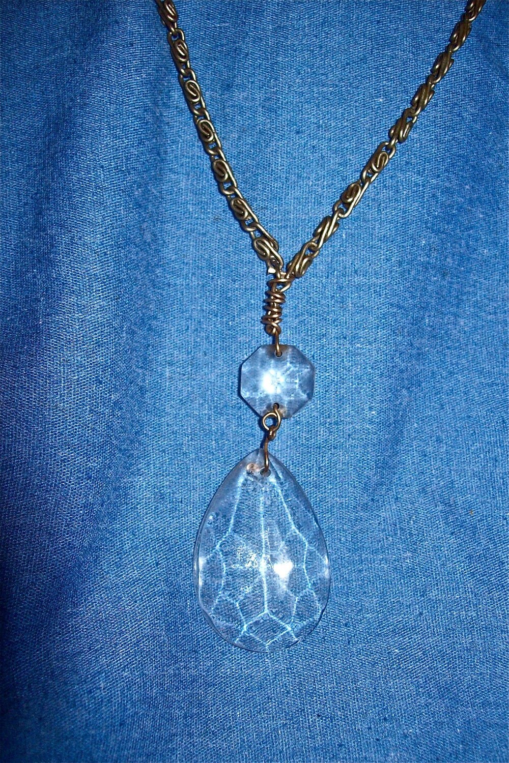 1920’s Antique Crystal Chandelier Necklace Flapper necklace Vintage ...