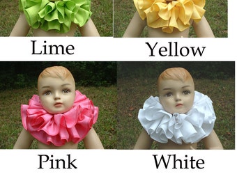 C118 Neck Ruff Circus Clown Collar Gorgeous Taffeta