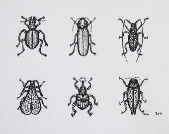 Popular items for bug drawing on Etsy