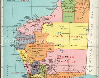 1873 Antique WORLD Map of the World 1800s by VintageInclination