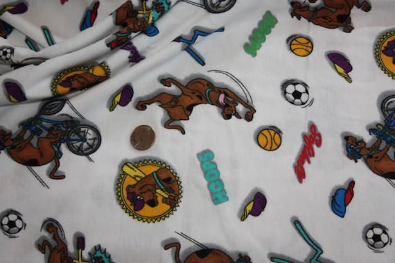 Scooby Doo Flannel Fabric by the Yard Scooby Doo Flannel Fabric by the Yard
