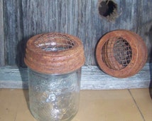 Popular items for rustic jar lids on Etsy