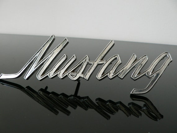 vintage Ford Mustang script fender and trunk emblem 1969 till