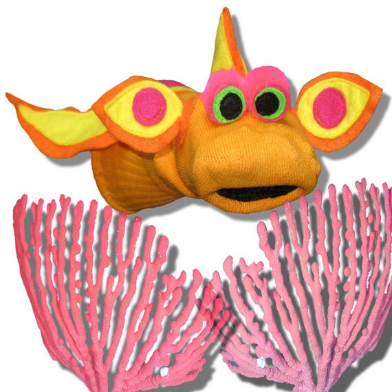 Fancy Goldfish Puppet Tropical fish sock puppet