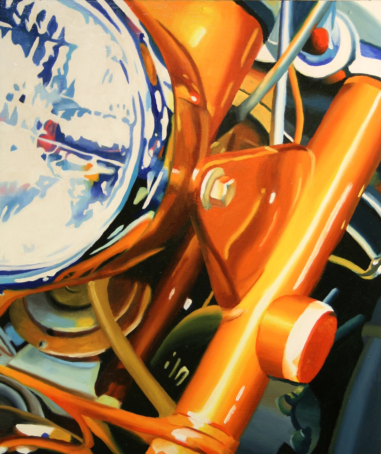 Art print of the motorcycle painting CT70 16.5 x by MotoPainter
