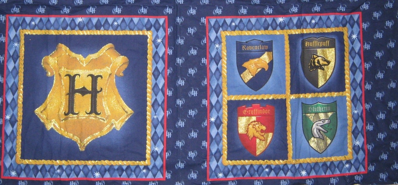 Harry Potter 2 fabric panels apprx 16X16 each