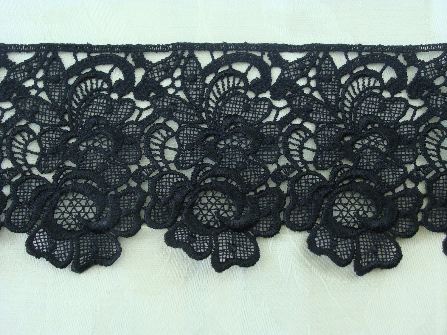 Black Lace Trim ... Intricate Black Floral