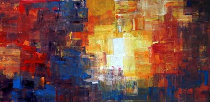 Hope 24 x 48 Original Abstract Acrylic Large