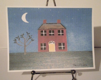 Saltbox house print | Etsy
