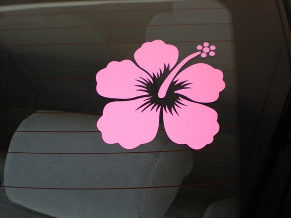 Hibiscus Flower Car Decals Vinyl Decal By Santastshoppe