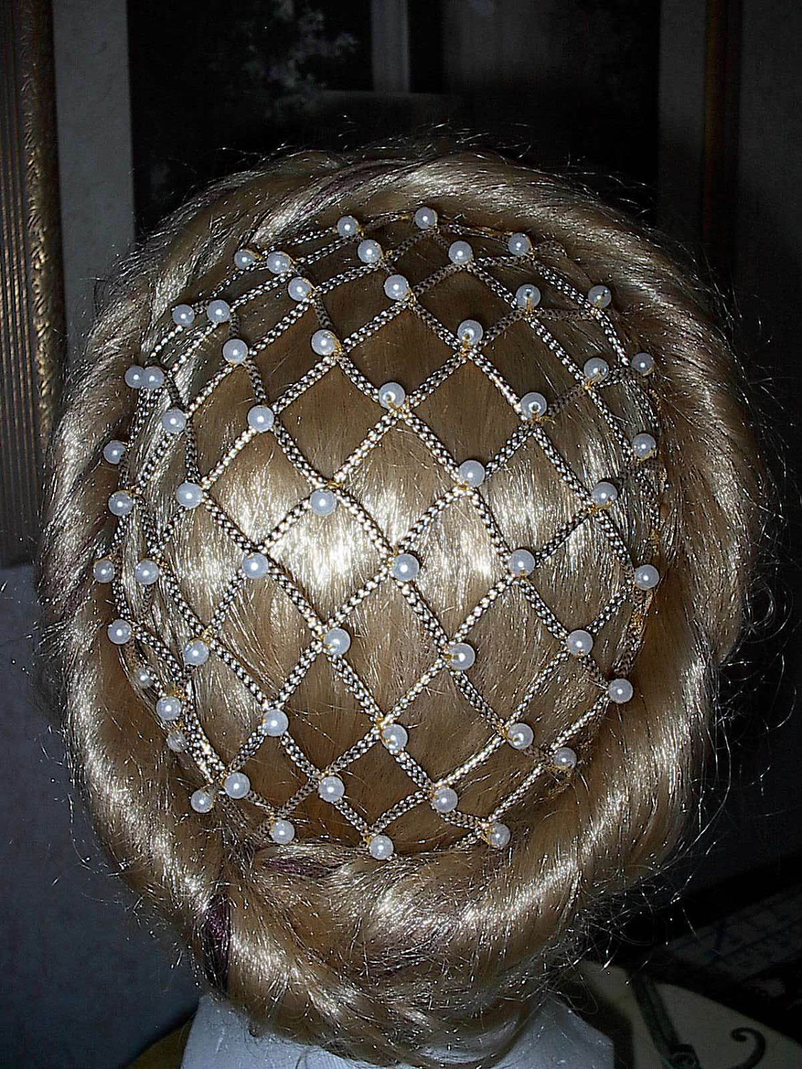 Renaissance Corded NEW Gold Caul SNOOD EverAfter by ThytiraDesigns