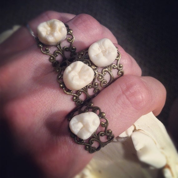 Tooth Fairy Series: Real Human Tooth Adjustable Ornate