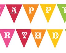 Unique rainbow birthday banner related items | Etsy