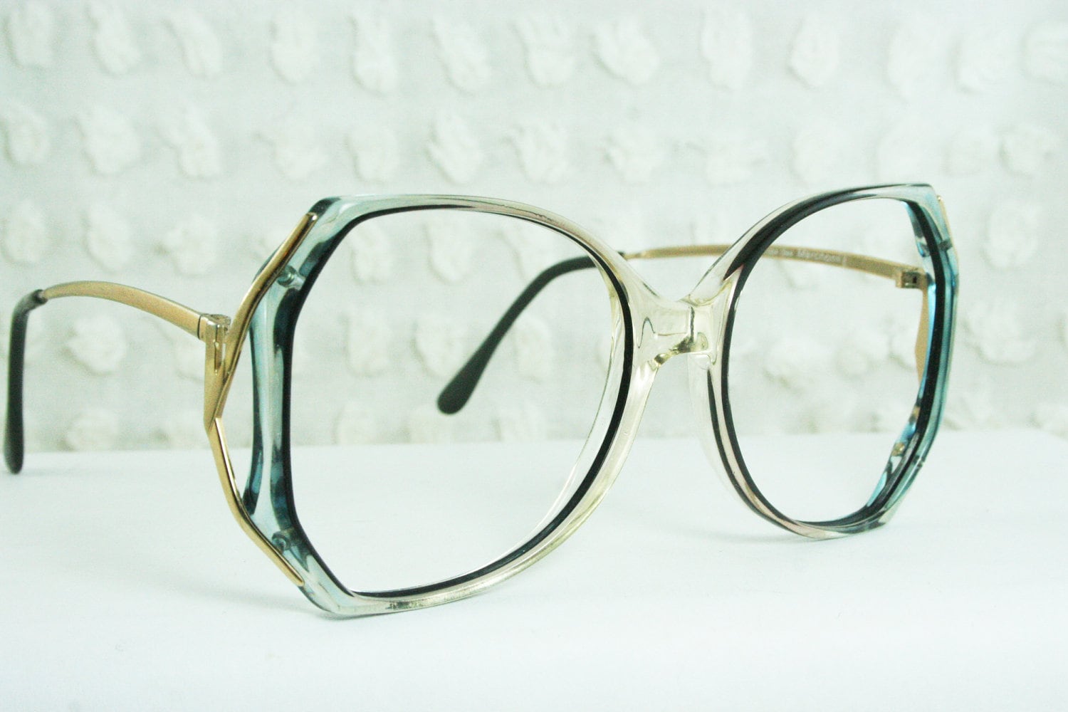 Vintage 70s Glasses 1970's Oversize Eyeglasses Light by DIAeyewear