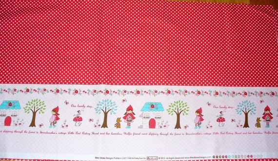 Little Red Riding Hood Fabric / Riley Blake by trinketsintheattic