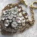 Repurposed Rhinestone Mixed Metal Bracelet by jryendesigns on Etsy