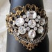 Repurposed Rhinestone Mixed Metal Bracelet by jryendesigns on Etsy