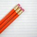 total bamf engraved pencil set 3 pencils in orange