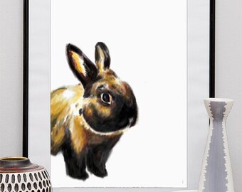 Popular items for bunny rabbit art on Etsy