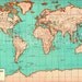 Antique LARGE WORLD Map 1941 ORIGINAL 1940s Map of the world