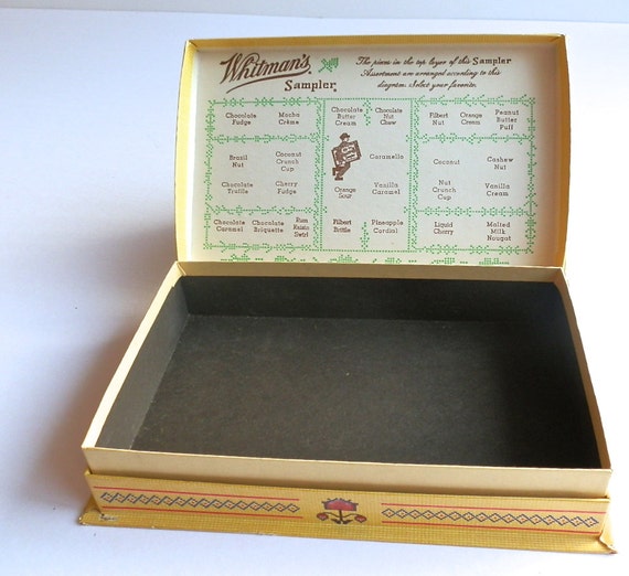 Vintage Candy Box Whitmans Sampler Gift Box Storage Jewelry