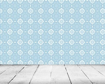 Removable Wallpaper- Victoria Tile- Peel & Stick Self Adhesive Fabric ...