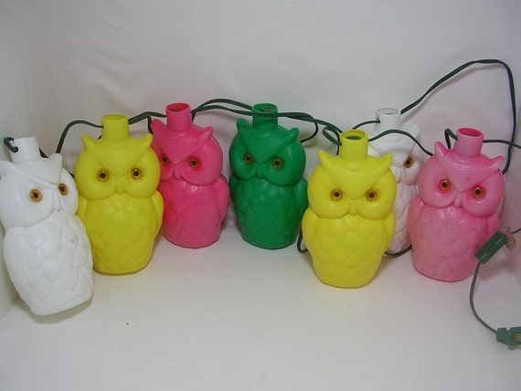 Vintage Colorful Owl String Patio Camping Lights