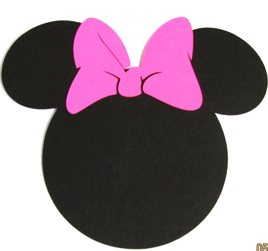 50 Pack 5 Minnie Mouse Ears With A HOT PINK Bow DIY