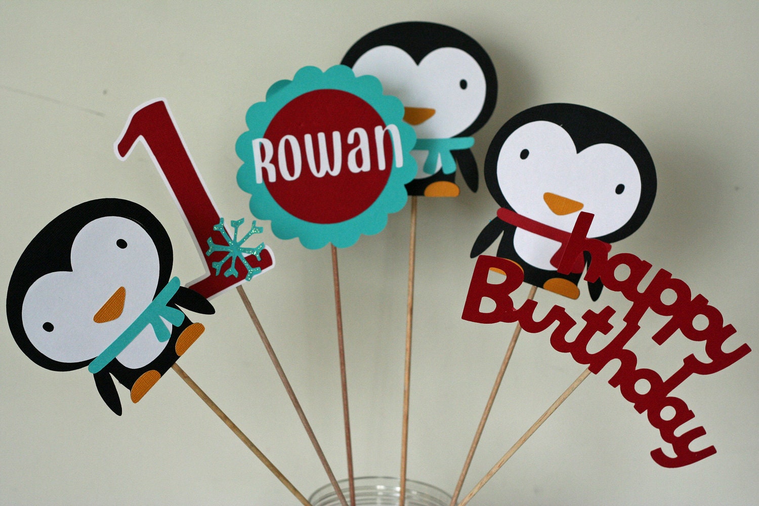 Penguin Banner Penguin Happy Birthday Banner by AngiesDesignz