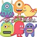 Monsters Clip Art Commercial or Personal Use by jcsweetpea