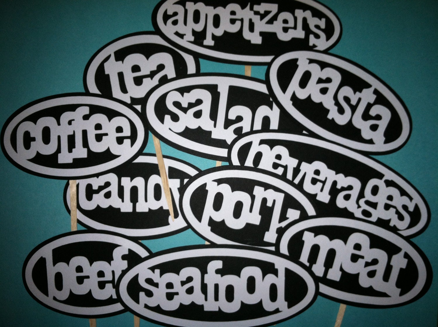 Buffet table food signs candy bar sign beverage table signs